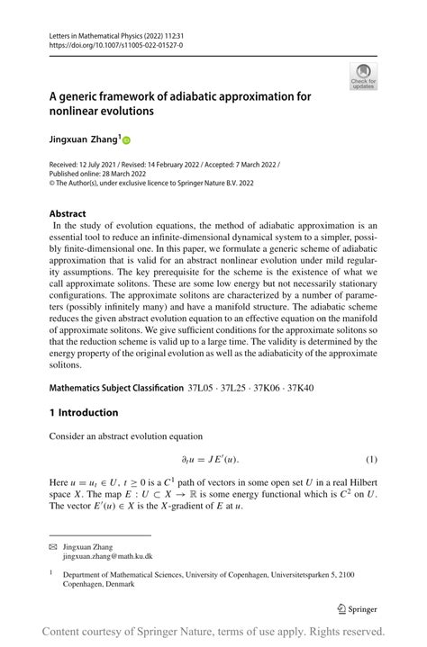 A Generic Framework Of Adiabatic Approximation For Nonlinear Evolutions