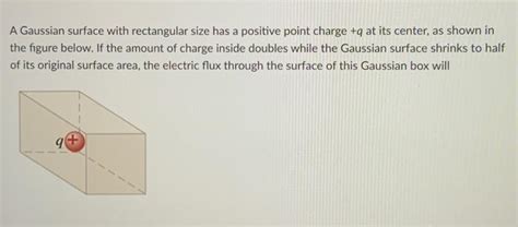 Solved A Gaussian Surface With Rectangular Size Has A