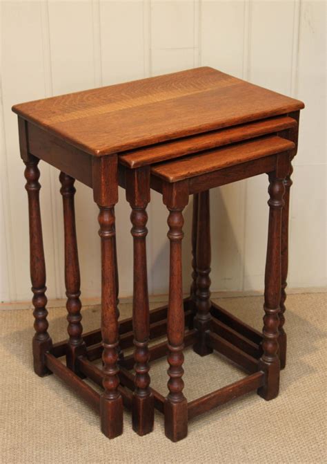 Solid Oak Nest Of Tables Sellingantiques Co Uk