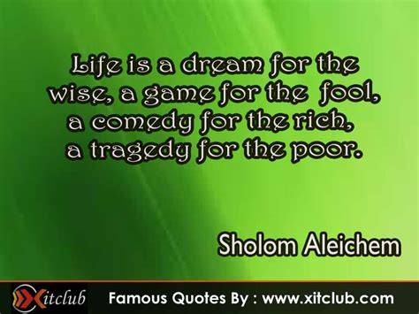 Sholom Aleichem Quotes Quotesgram
