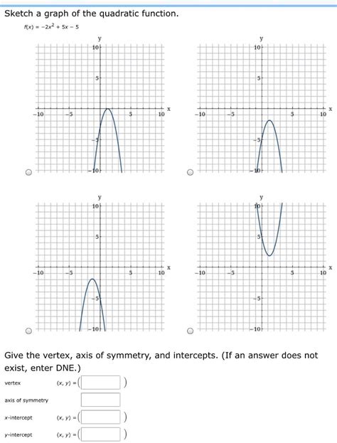 solved sketch a graph of the quadratic function f x 2x2