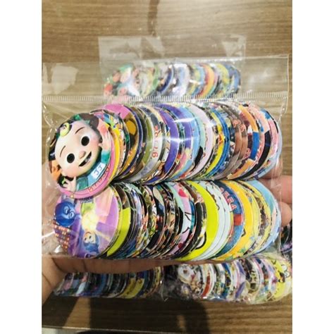 90pcs Pogs Toy Random Designs Shopee Philippines