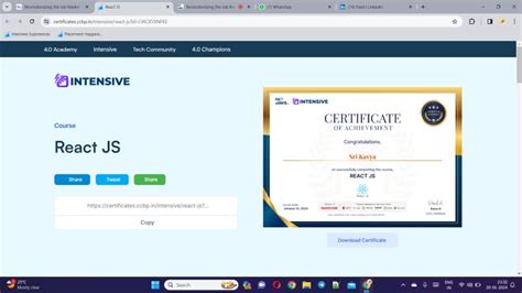 sri kavya takuru on linkedin hi all i got certified in react js