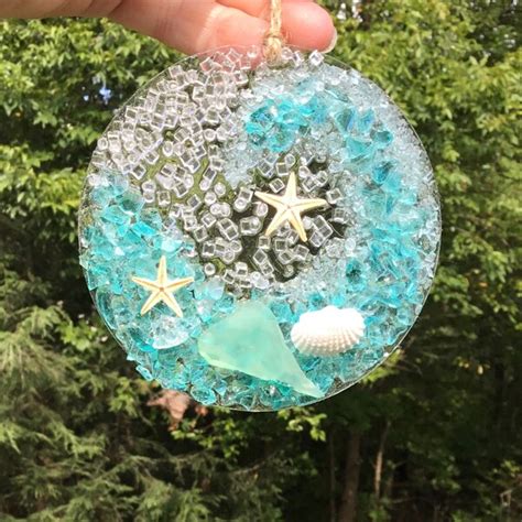 Crushed Glass Coastal Etsy