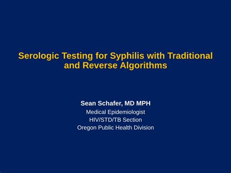 PDF Serologic Testing For Syphilis With Traditional And PDF