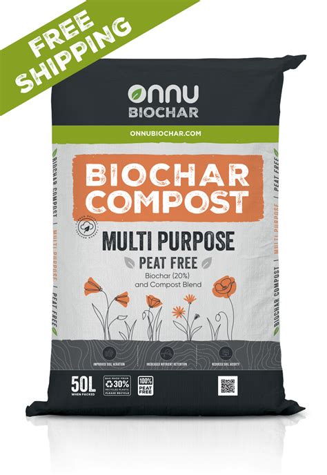 Multi Purpose Biochar Compost Mix Premium Soil Blend Onnu Biochar