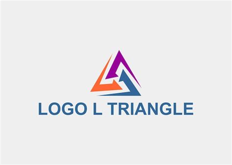 Logo L Lettre Triangle Nom De L Entreprise Vecteur Premium