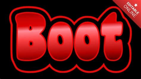Boot Red Online Text Effect Generator