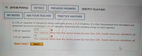 Solved A μF capacitor is charged by being connected Chegg