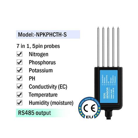 Rs485 Modbus Soil Sensor Npkphcth S
