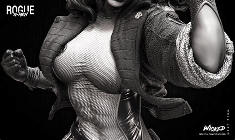 Rogue X Men Statue 3d Print Resin Printed Etsy