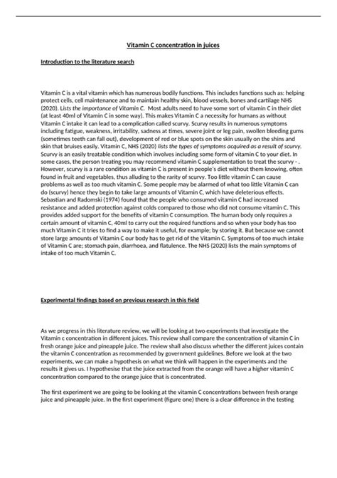 Btec Applied Science Unit 6 Assignment Two Distinction Standard Unit 6 Assignment One