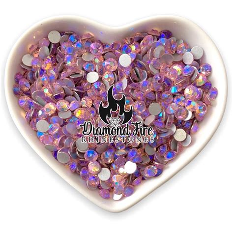 Flatback Light Peach Blossompeach Red Glass Rhinestones — Diamond Fire