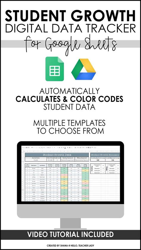 Student Data Tracking Sheets For Google Drive Sheets Digital Growth