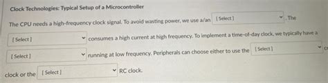 solved clock technologies typical setup of a