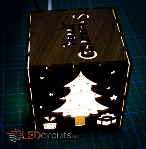 LASER CUT MERRY CHRISTMAS LAMP LEDcircuits Net Hobby DIY Electronics Projects