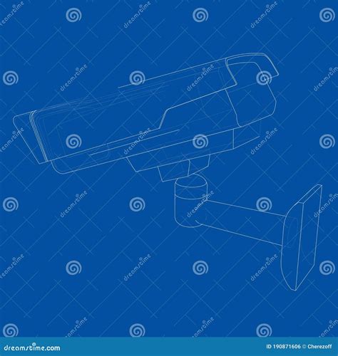 大纲cctv相机 安全监测相机 库存例证 插画 包括有 图象 墨水 例证 记录 线路 威慑物 190871606