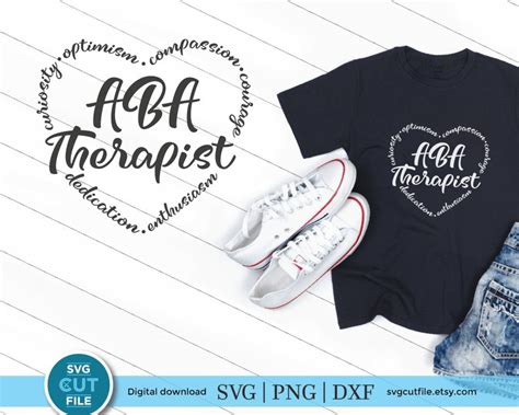 Aba Therapist Svg Applied Behavior Analysis Svg Behavior Analyst Svg Heart Words Aba Svg