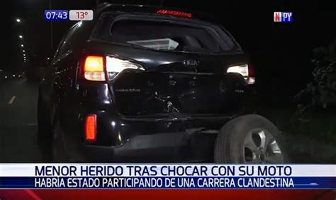 Adolescente Resulta Gravemente Herido Tras Choque Durante Carrera