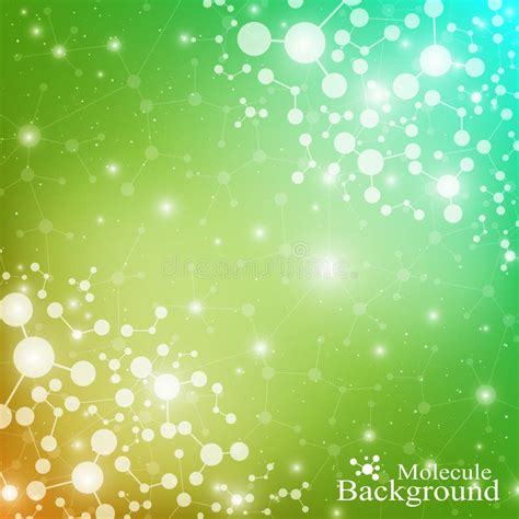 Molecule Structure Dna And Communication Background Connected Lines With Dots Concept Of The
