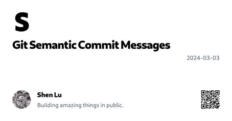 Git Semantic Commit Messages