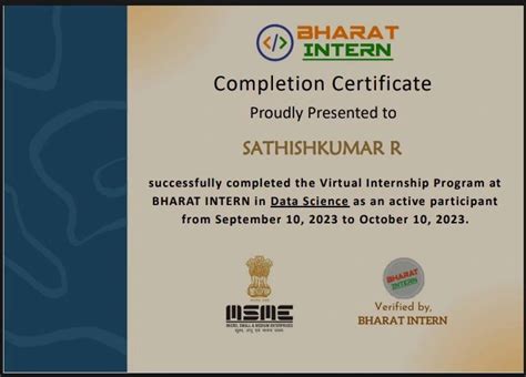 Sathish Kumar R On Linkedin Internshipcomplete Newbeginnings
