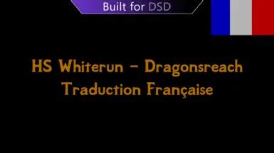 HS Whiterun Dragonsreach Trad FR At Skyrim Special Edition Nexus