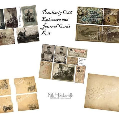 Vintage Ephemera Labels Printable Layering Labels Kit Digital