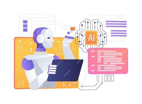 Premium Vector Aisupported Robotics And Automation Abstract Concept