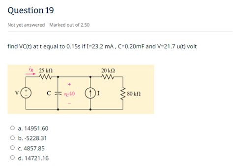 Solved Find VC T At T Equal To S If Chegg Com