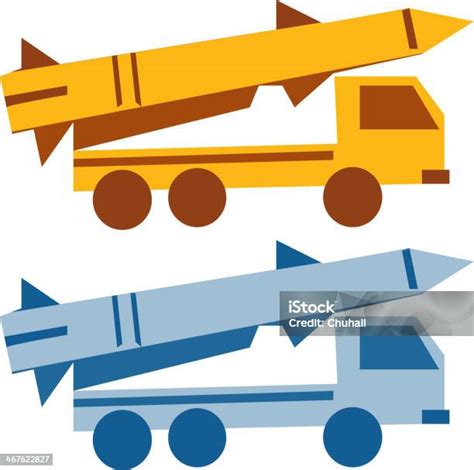 Military Missile Vehicle Cartoon Silhouette向量圖形及更多三軍圖片 三軍 剪裁圖 卡其