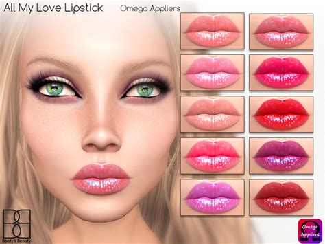 Second Life Marketplace Bootys Beauty Omega Lipstick ~ All My Love