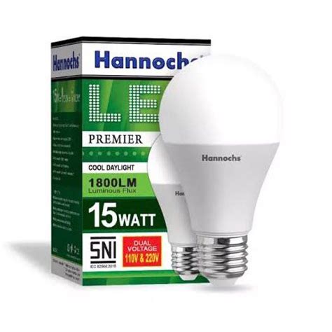 Jual Lampu Hannochs Premier W Watt W Daylight Putih Led Lampu Bohlam Bulb Lampu Rumah