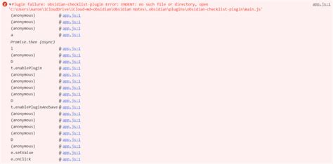 Issue Failed To Load Plugin Obsidian Checklist Plugin · Issue 104