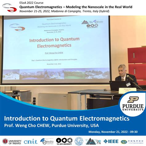 Prof Chew Lecture On Introduction To Quantum Electromagnetics At The