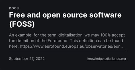 Free And Open Source Software Foss