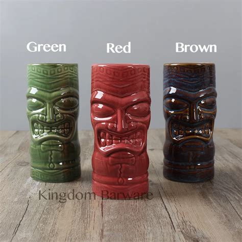 Totem Mask Creative Tiki Mug Cocktail Cup Beer Wine Mug Ceramic Tiki