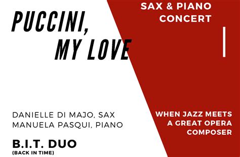 Music “puccini My Love” A Jazz Concert Improvisation Istituto