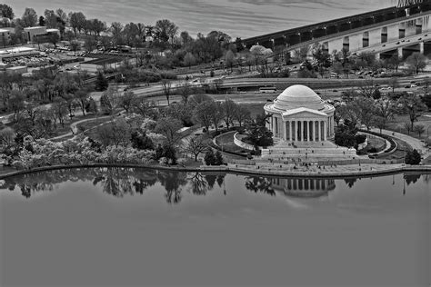 Jefferson Memorial Aerial BW Photograph By Susan Candelario Fine Art