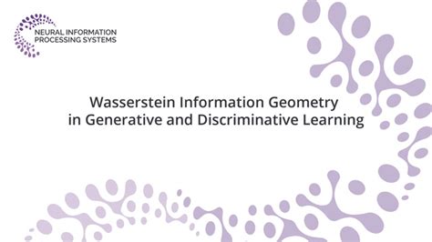 Guido Montúfar · Wasserstein Information Geometry In Generative And