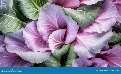 Kale Leaf Patterns In Pastels Stock Illustration Illustration Of