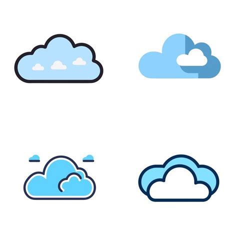 Un Vector De Nubes Vector Premium