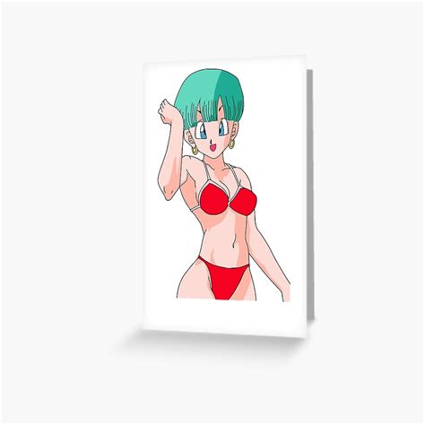 Dragon Ball Super Bulma Waifu In Bikini Greeting Card For Sale By
