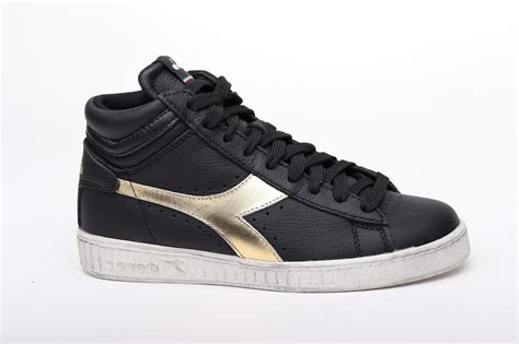 Diadora Sneaker Zwart Dames 501 179494 Game L High Waxed Metal 501