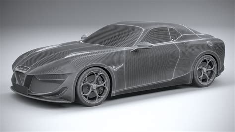Alfa Romeo Giulia Swb Zagato 2023 Modelo 3d 159 3ds C4d Fbx Ma
