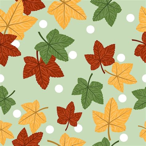 Otoño floral de patrones sin fisuras Vector Premium