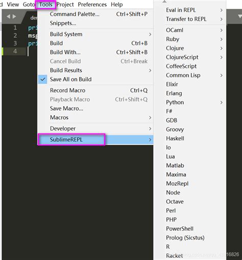 Sublime Text3安装sublimerepl详细过程 Csdn博客