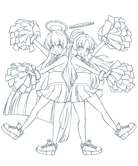 Yuuka And Noa Blue Archive Drawn By Harada Sansei Rain Danbooru