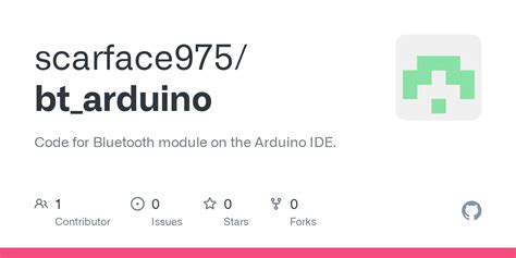 Github Scarface975 Bt Arduino Code For Bluetooth Module On The