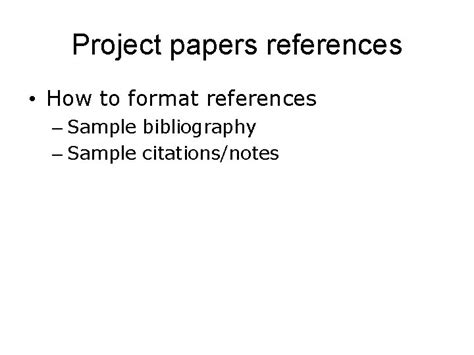 Project Papers References How To Format References Sample